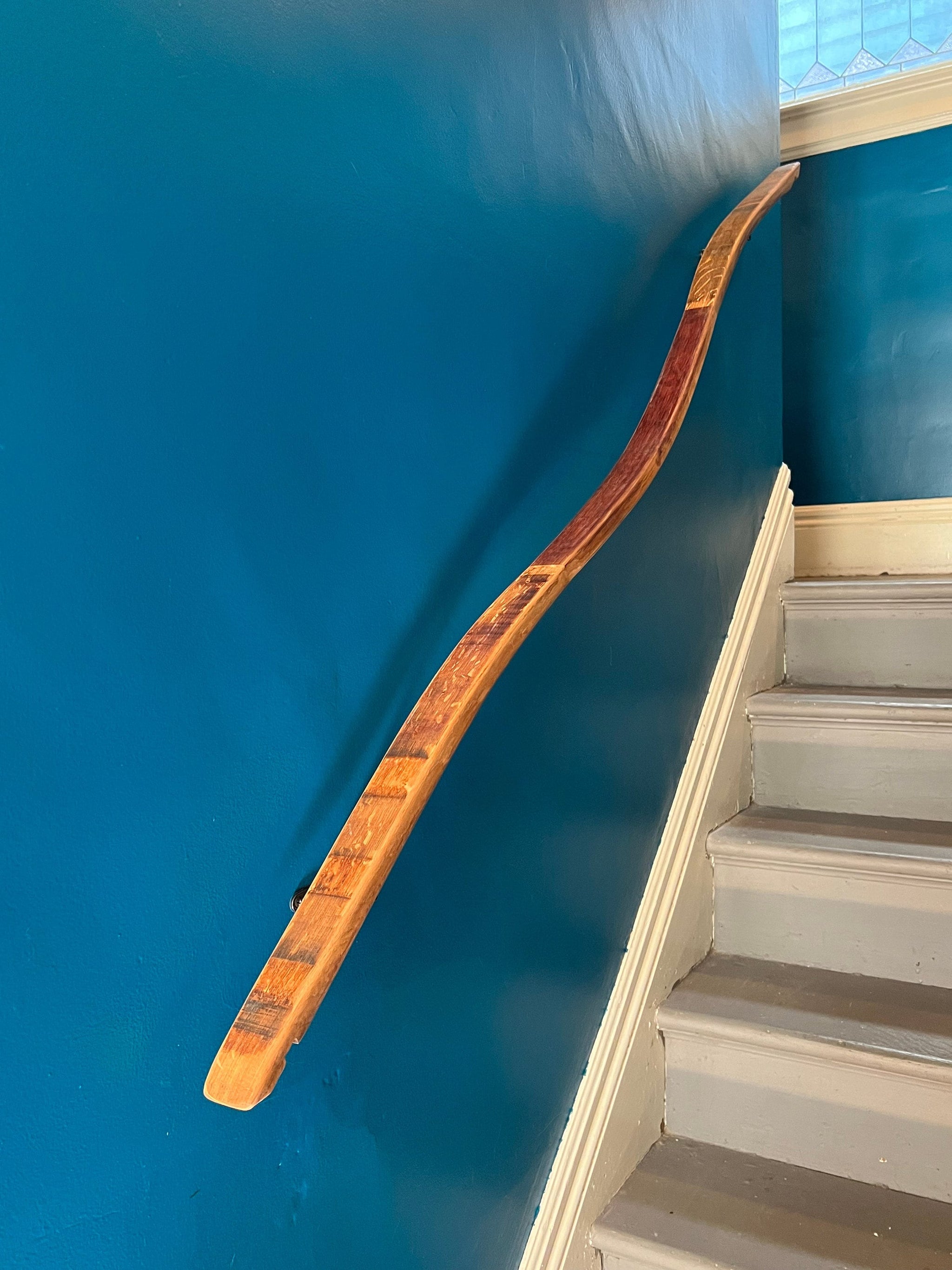 Wine Barrel Stair Handrails - Barana - Made from retired California wi ...