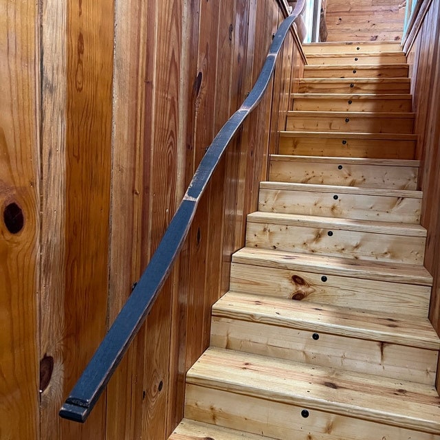 Whiskey Barrel Stair Handrails - Visky - Made from retired Whiskey Bar ...